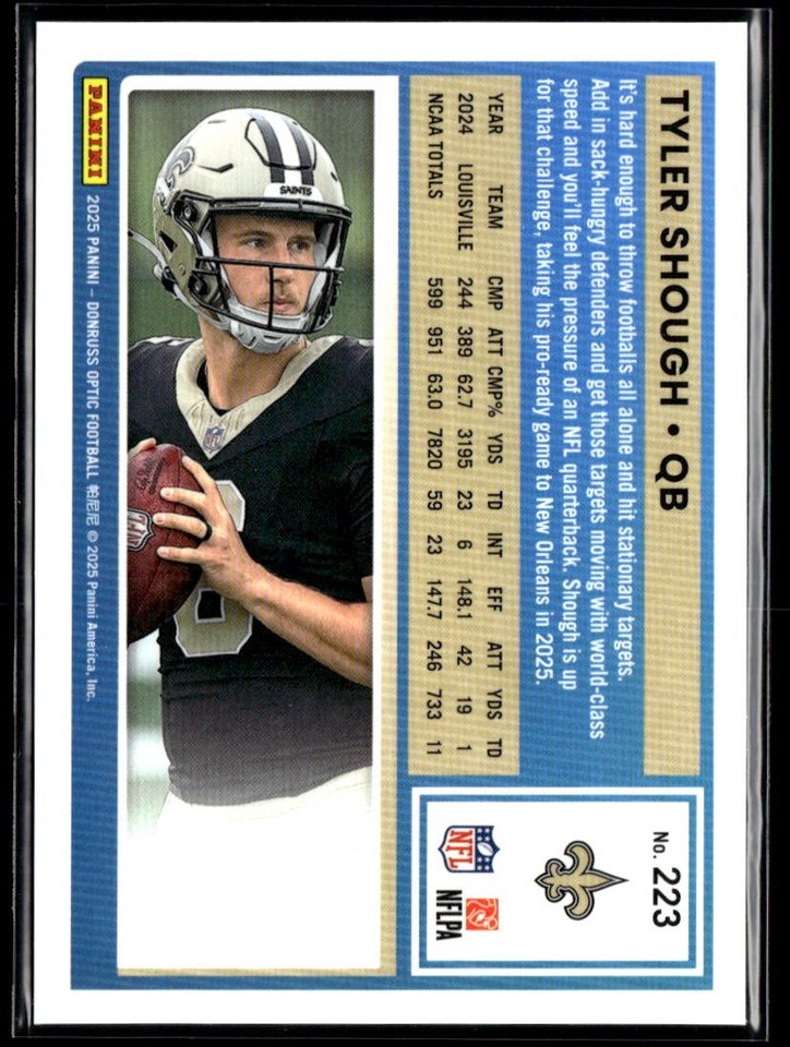 2025 Donruss Optic #223 Tyler Shough | eBay