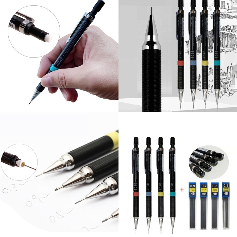 4 Pcs Automatic Pencils Drawing Pencils Mechanical Pencils for Drawing ...