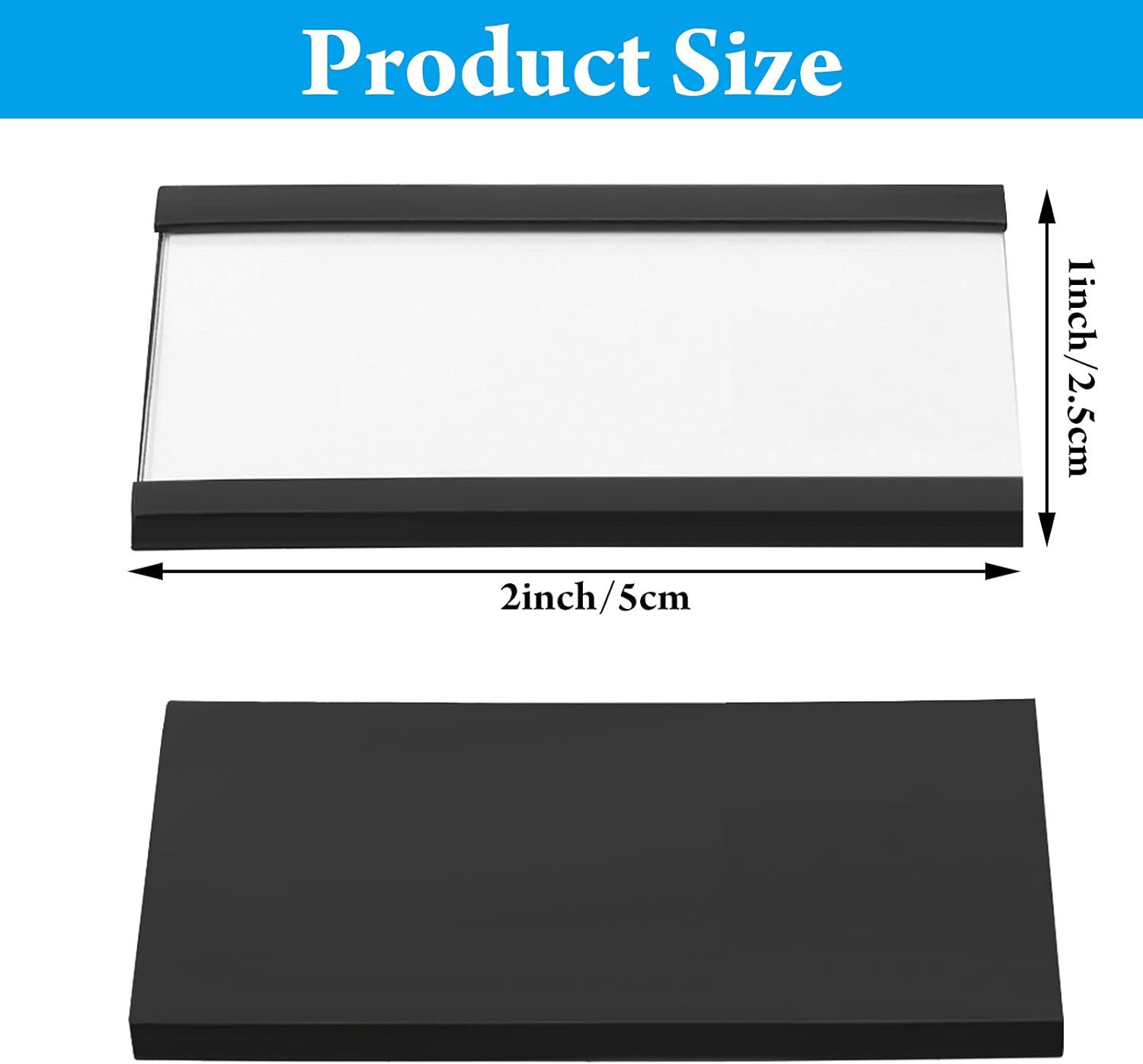 100 Pieces Magnetic Label Holders Labels Racks Magnet Magnetic Data ...