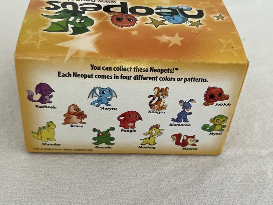 Neopets Green DISCO Jub Jub In Krawk Island Box Burger King collectible ...