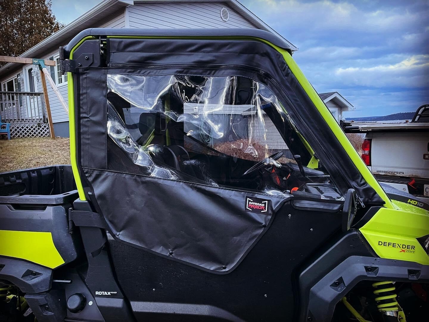 Can-Am Defender Framed Upper Soft Doors | Right | Black | Textured ...