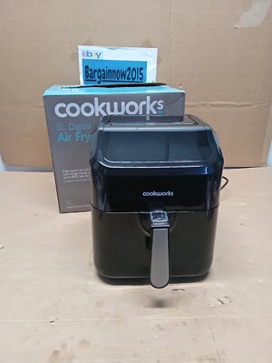 Air Fryer Cookworks KDF596D 5L 1600W With Removable Bowl - Black. | eBay UK