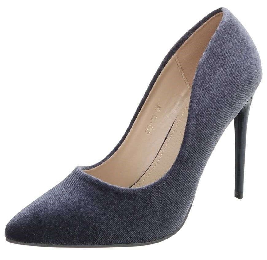 WOMENS LADIES GREY POINTED TOE HIGH STILETTO HEEL COURT EVENING PARTY ...