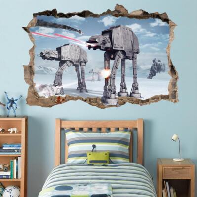 Star Wars Battle Of Hoth Smashed Wall Decal Removable Wall Sticker Art ...