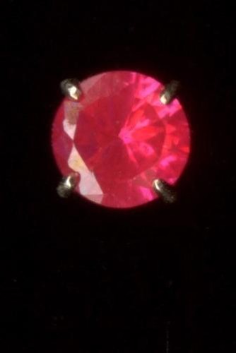 New 10K .25 Carat Yellow Gold 4mm Round Red Lab-Created Ruby Single ...