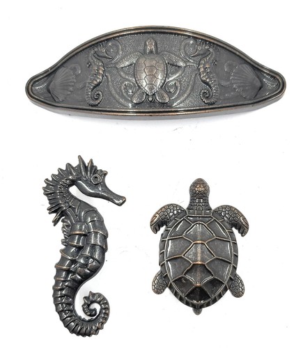 Turtle Seahorse Cabinet Knobs and or Drawer Pulls Nautical Ocean Sea ...
