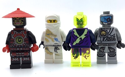 LEGO LOT OF 4 NINJAGO MINIFIGURES ZANE STONE WARRIOR MINIFIGURES | eBay