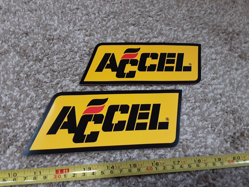 Lot of 2 Classic Accel Ignition Racing Decals NHRA NASCAR Stickers Hot ...