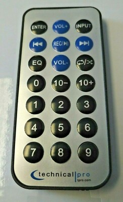 Original Technical Pro REMOTE CONTROL for RX38UR, RX45BT Stereo ...