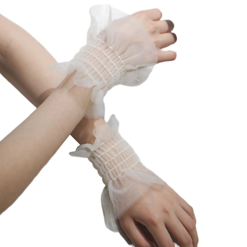 Wrist Cuffs Flared Ruffled Cuffs for Hoodie Sweater Removable Ornaments ...