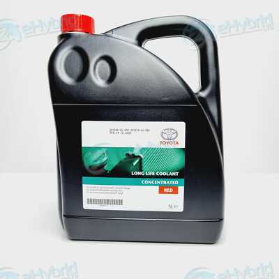 GENUINE TOYOTA RED COOLANT ANTIFREEZE CONCENTRATED LONG LIFE COOLANT 5L ...