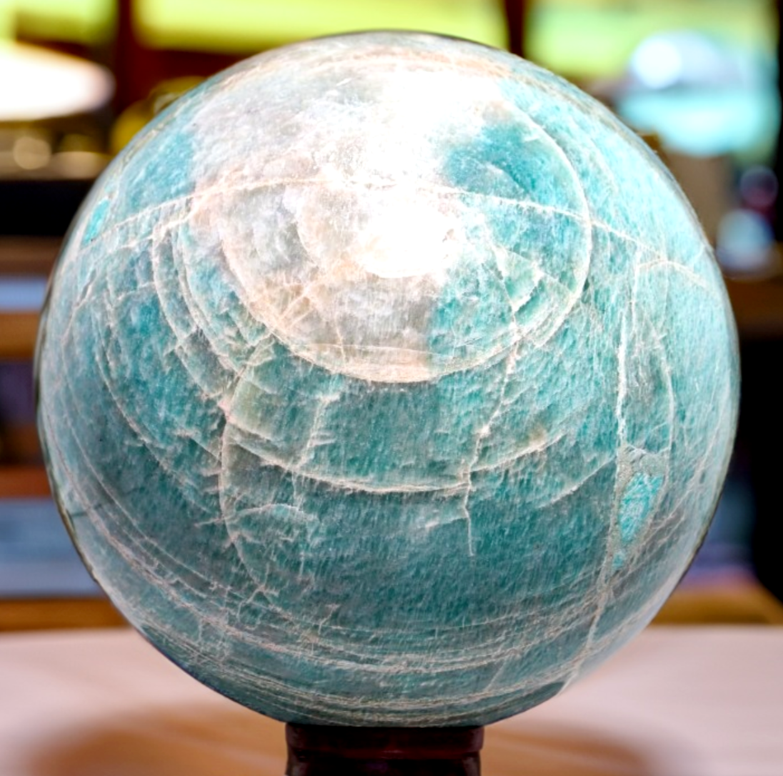 230MM Aqua Amazonite Crystal Healing Chakra Energy Metaphysical ...