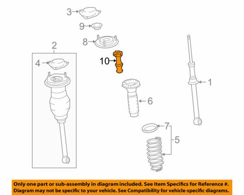 48341-50070 Toyota Bumper, rear spring, no.1 rh 4834150070, New Genuine ...