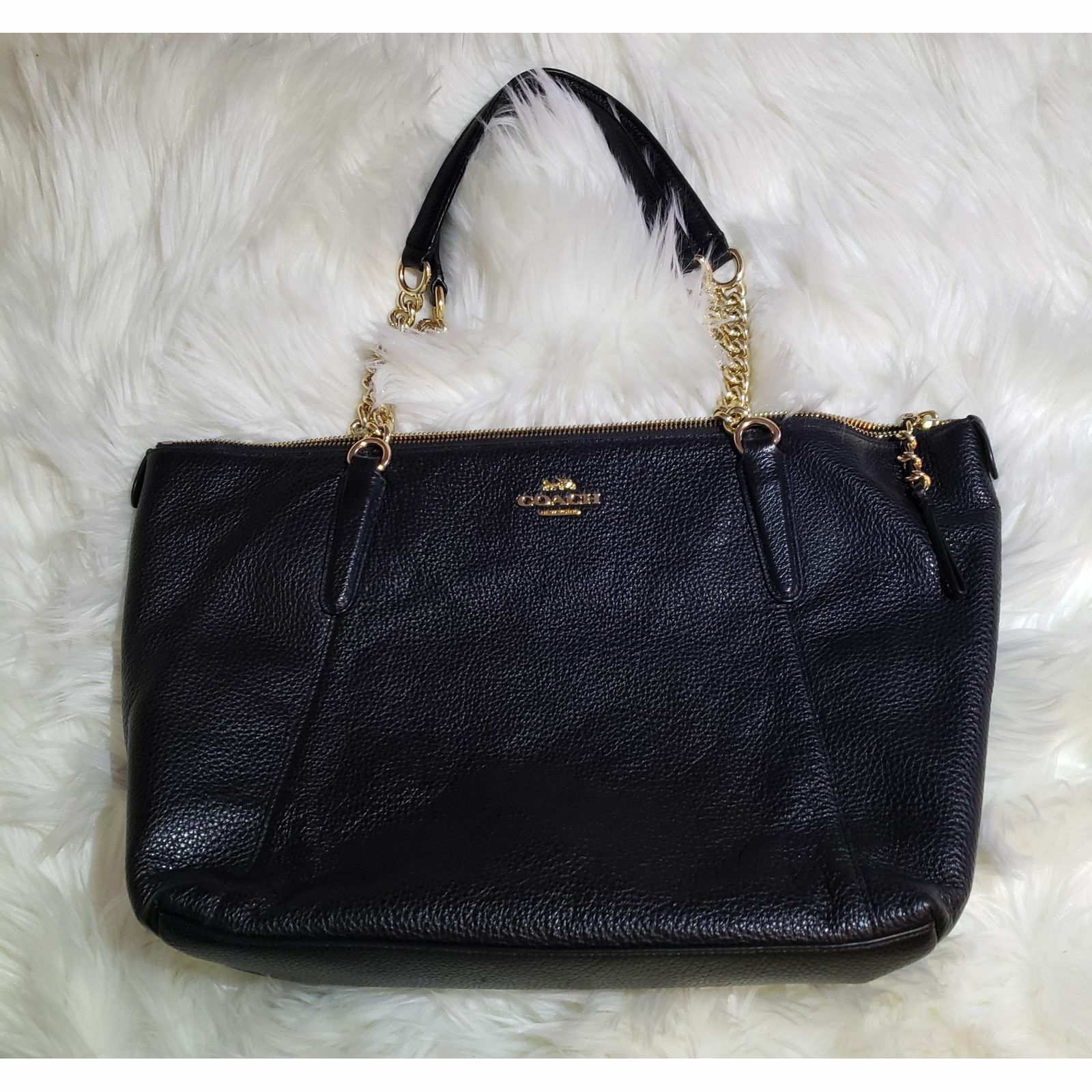 Authentic Coach Ava Chain Tote Black | eBay