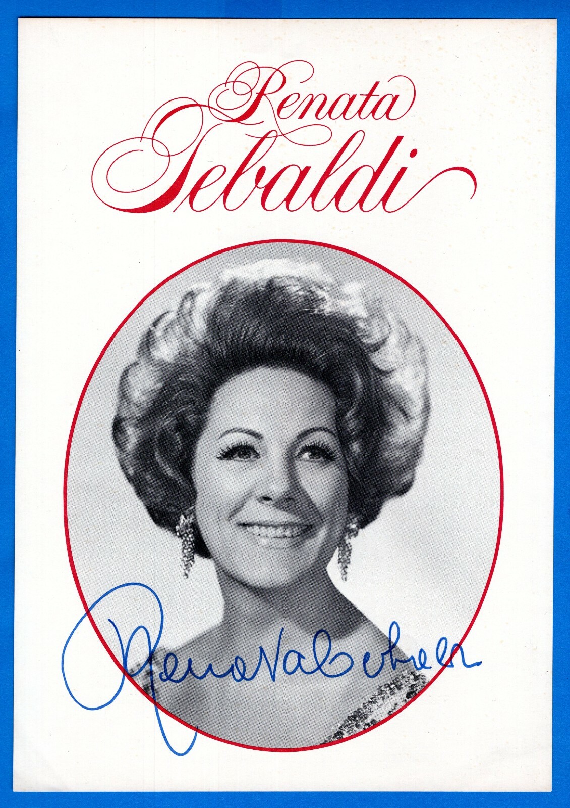 Renata Tebaldi Opera Soprano Hand Signed Autograph Advertisement Photo ...