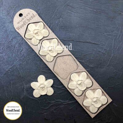 WoodUbend Heat Bendable Molding Pack of Five Simple Petal Flower ...