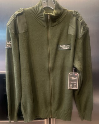 NWT Red Canoe Land Rover Full Zip Cardigan Large Olive Green Sweater ...
