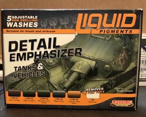 LifeColor Detail Emphasizer Tanks Liquid Pigment Set LP01 6 22 ml Paint ...