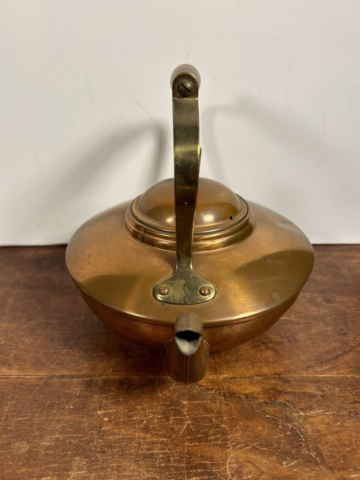 Vintage Copper Tea Pot Kettle Copral Made In Portugal Wooden Handle ...