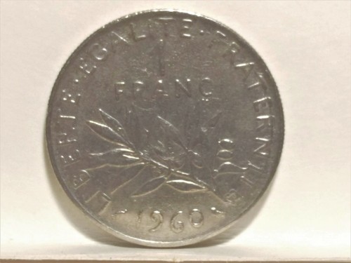 1960 France French One 1 Franc Coin Larger 0 Zero | eBay