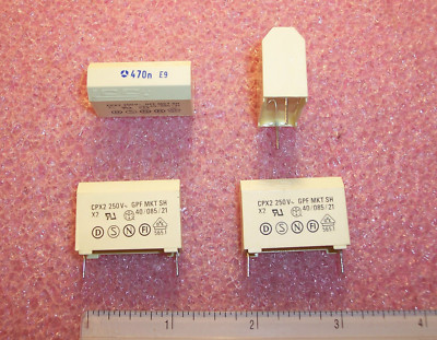 QTY (10) .47uf 250Vac X2 DOMED SUPPRESSION FILM CAPACITORS BX274G0474M ...