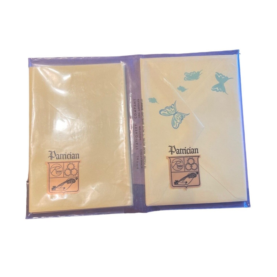 8 Unused Vintage Fold-Over Blank Note Cards /Envelopes Patter From ...