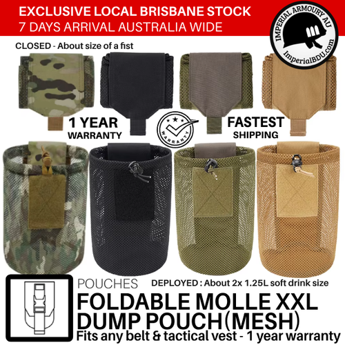 Folding Tactical Molle Mesh Dump Pouch All Purpose Foldable 5 DAY ...