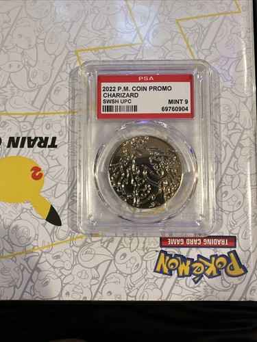 PSA 9 Mint Charizard UPC Ultra Premium Collection Metal Card Game Coin ...