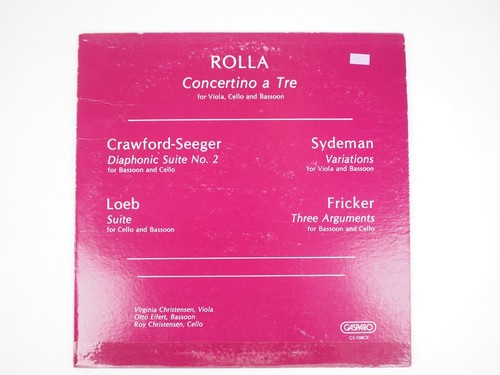 Rolla Concertino a Tre Crawford-Seeger Christensen Eifert Gasparo GS ...