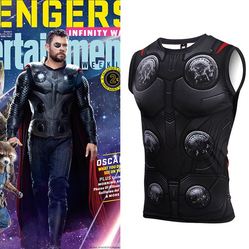 Avengers Infinity War Thor Vest sleeveless shirt sport Fitness Cosplay ...