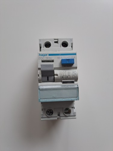 Hager 63 AMP 30mA DP RCD 164502 CD263U | eBay UK