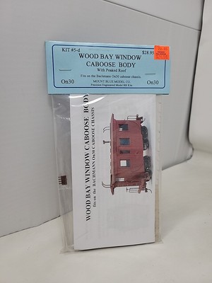 Mount Blue Model Co Kit 5-D Wood Bay Window Caboose Body On30 | eBay