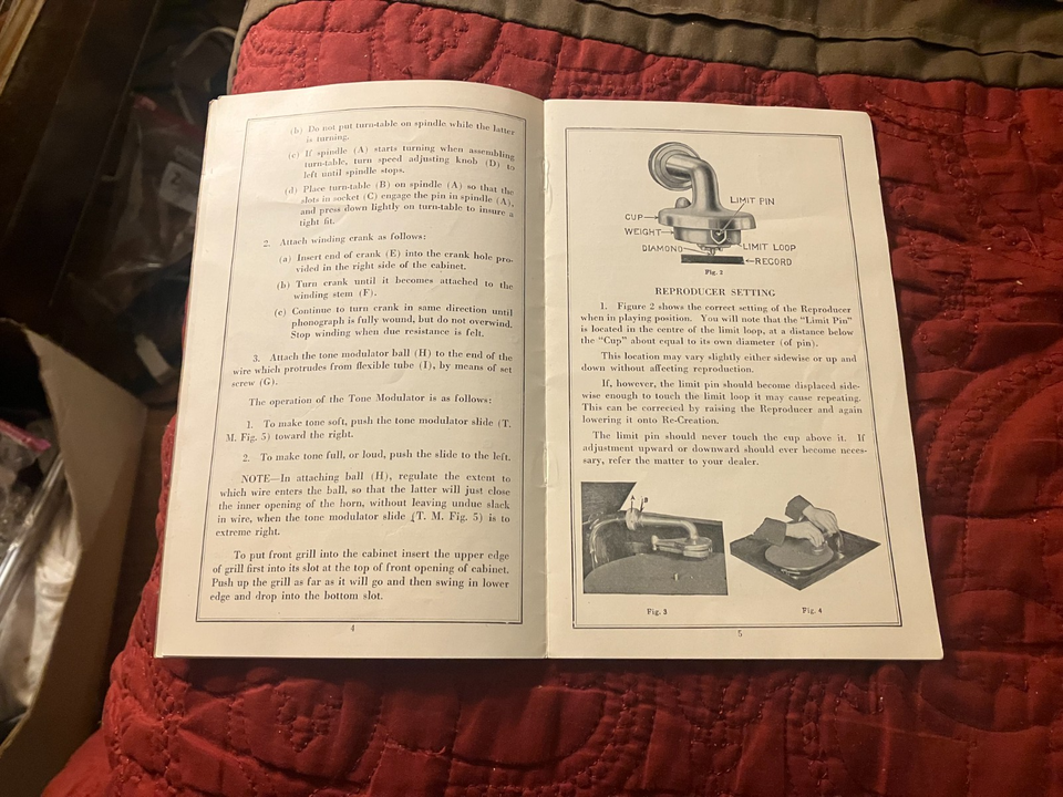 Phonograph Manual EDISON Diamond Disc EARLY ITALIAN Adam LOUIS XIV ...