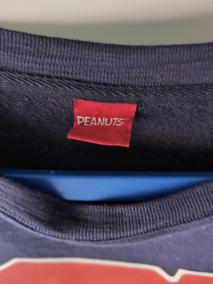 M&S Peanuts Sweater Sweatshirt Womens Grey Navy Blue Size 20 Good ...