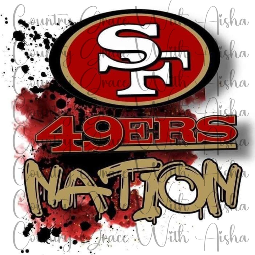 Sublimation Transfer Print 49ers Football Ready to Press Heat Transfer ...