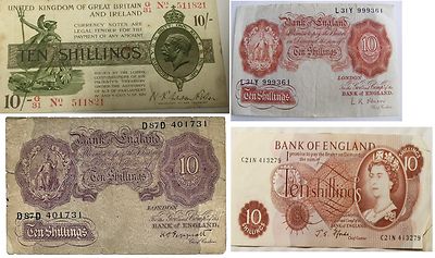 ENGLISH TEN SHILLING BANK NOTES SELECT YOUR NOTE AND CASHIER | eBay UK