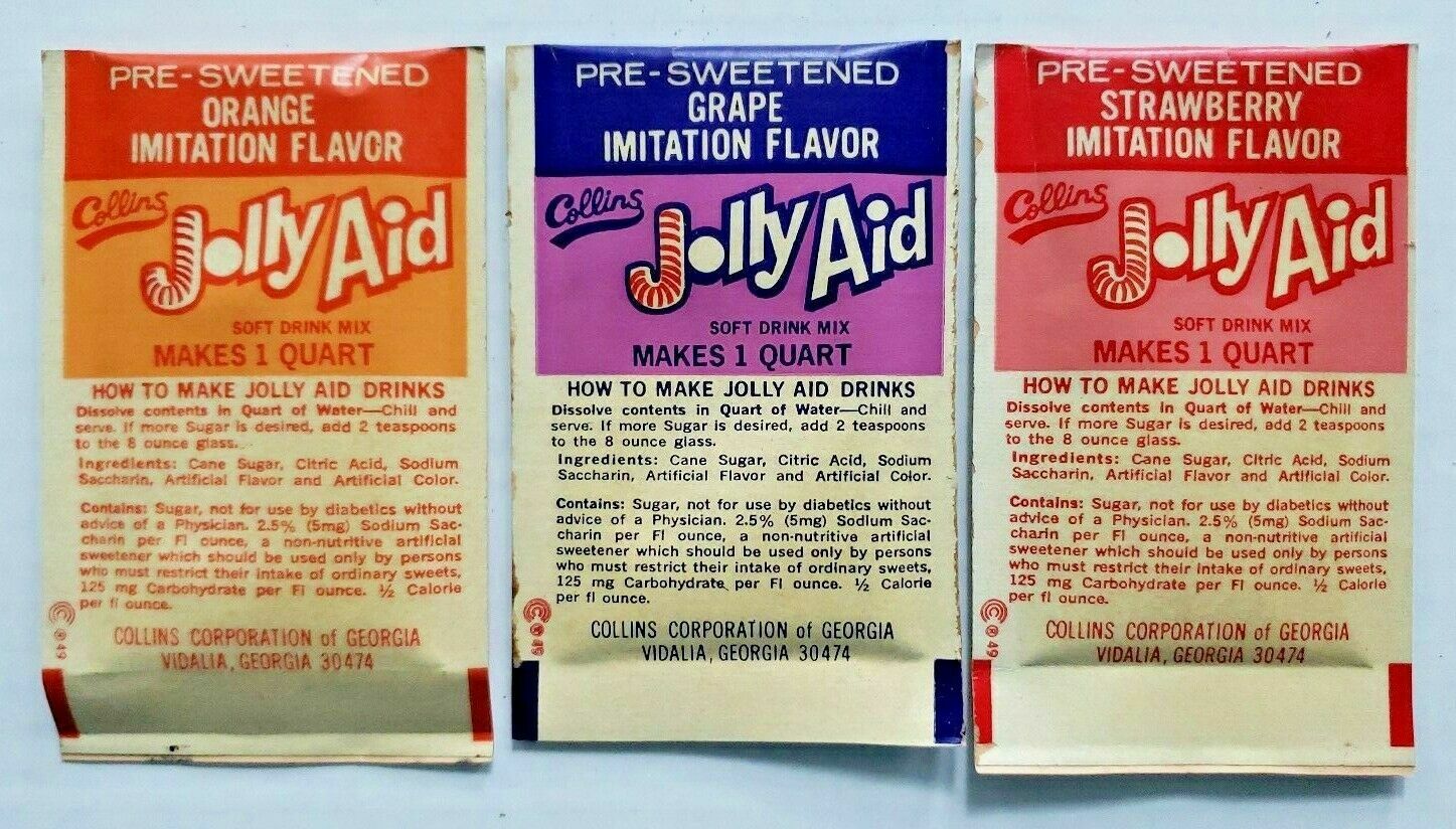 Vintage Early 1960'S Jolly Aid Drink Mix (Pre-Kool-Aid) NOS Lot of 3 ...