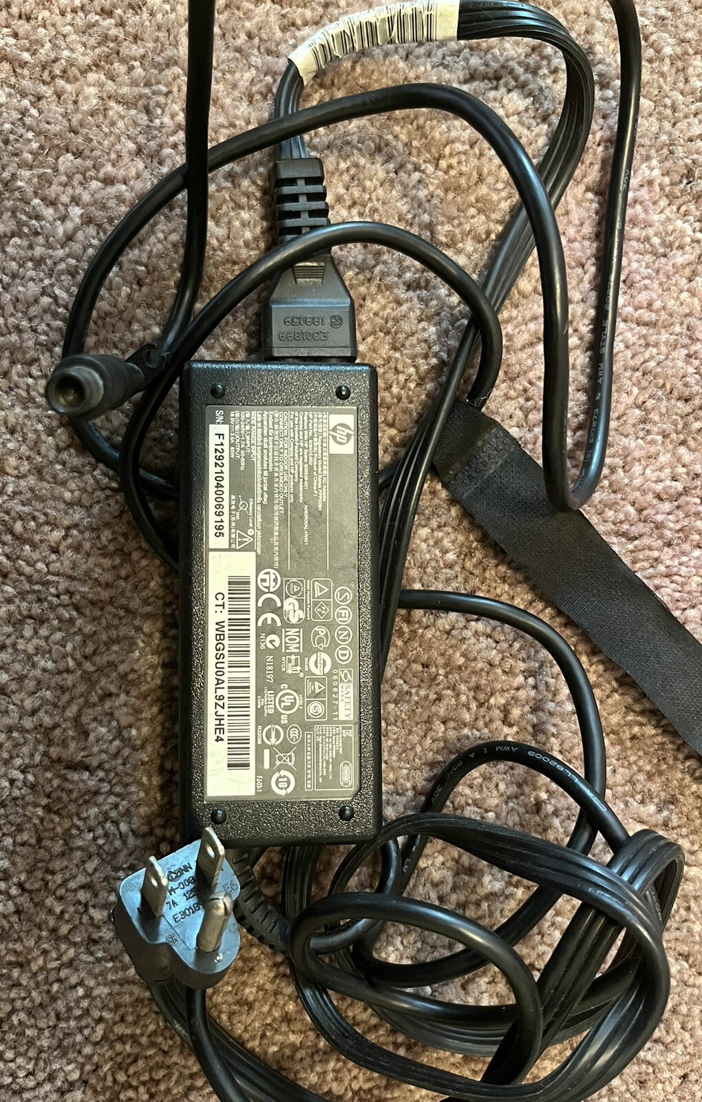 Genuine HP 608425-002 - 65W 18.5V 3.5A 5mm Tip Smart AC Power Adapter ...