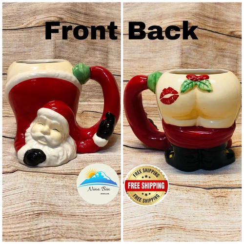 Mooning santa claus mug butt naked | eBay