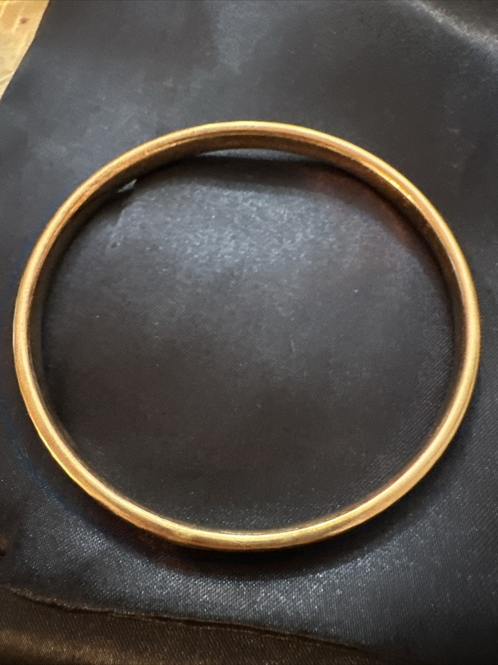 VTG MODERNIST DESIGNER AK 925 TURKEY HAMMERED BANGLE BRACELET STERLING ...