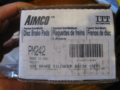 NEW AIMCO ITT GM Chevy Premium Disc Brake Pads Semi-Metallic # PM242 ...