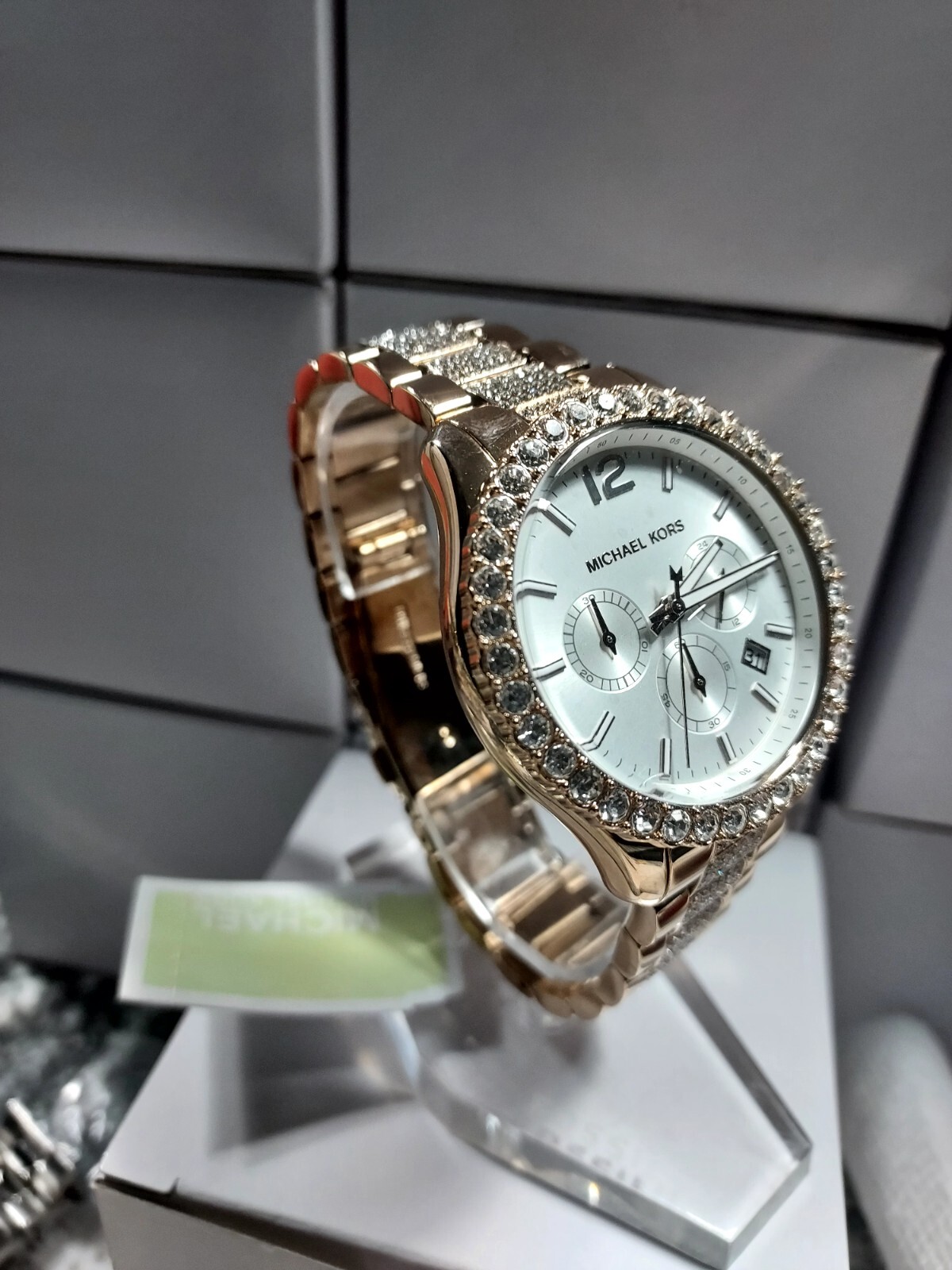 Michael Kors MK6791 Crystal Layton Stainless Steel Rosegold Ladies ...