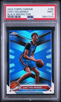 Chet Holmgren 2023-24 Topps Chrome Basketball #196 Black Refractor /10 ...