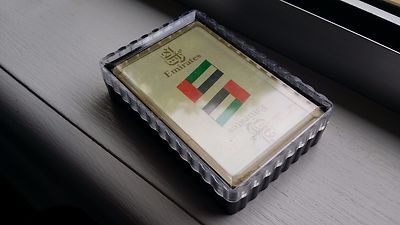 EMIRATES PLAYING CARDS FLAG LOGO PLASTIC BOX BRAND NEW | eBay