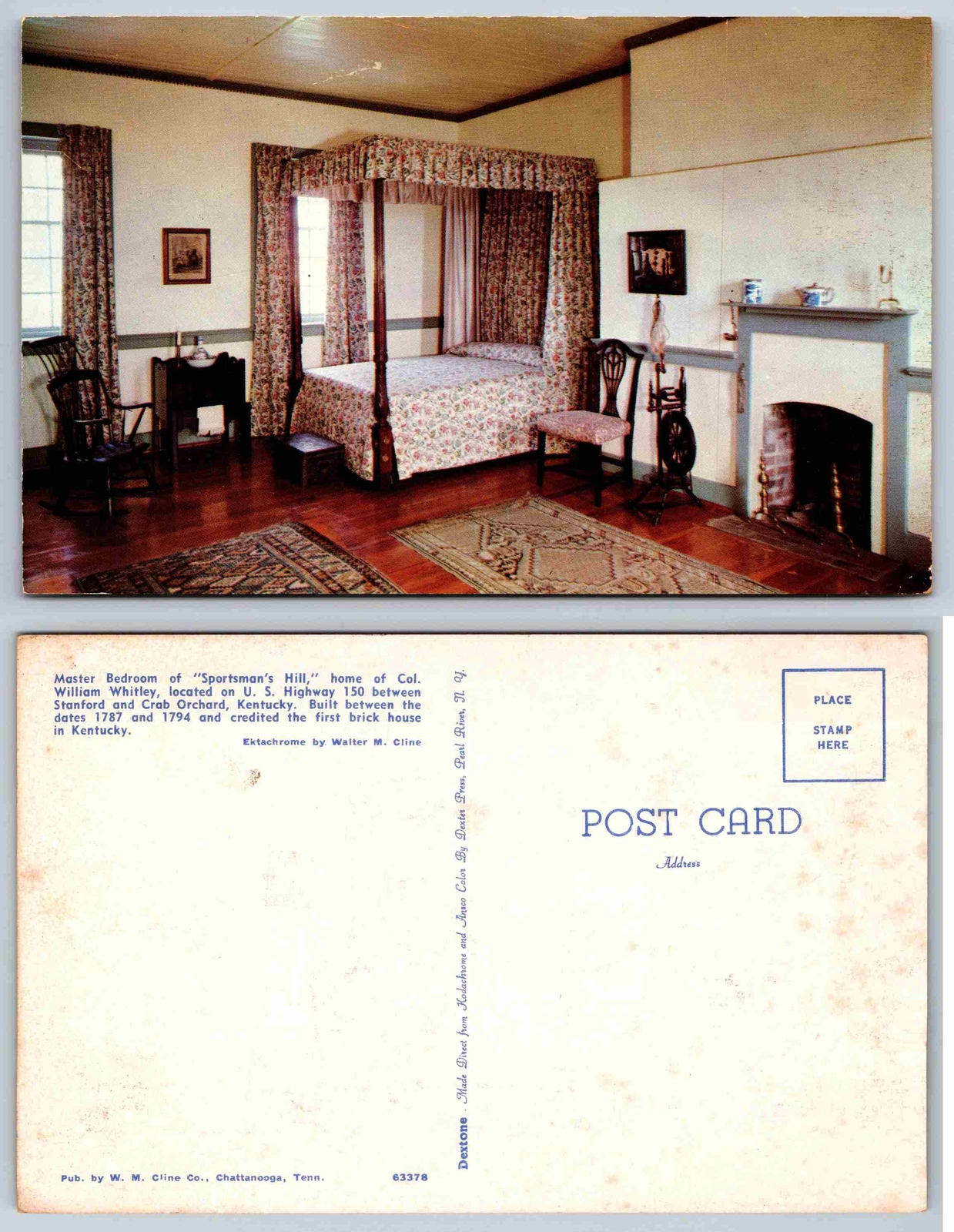 Vintage Postcard - Master Bedroom "Sportsman's Hill," home Col. William ...