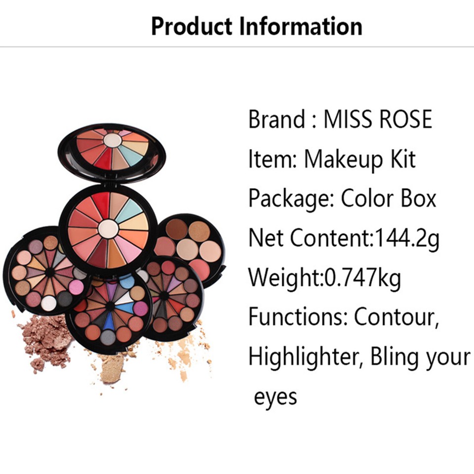 All In One Makeup Kit Gift Set Box Eyeshadow Blush Concealer Lip Cream ...