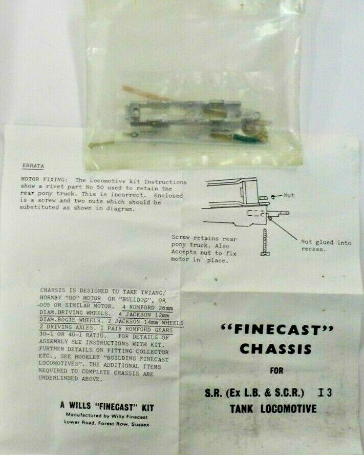 Finecast 'Old Style' Chassis For Locomotive Kits Model Railway OO Gauge ...