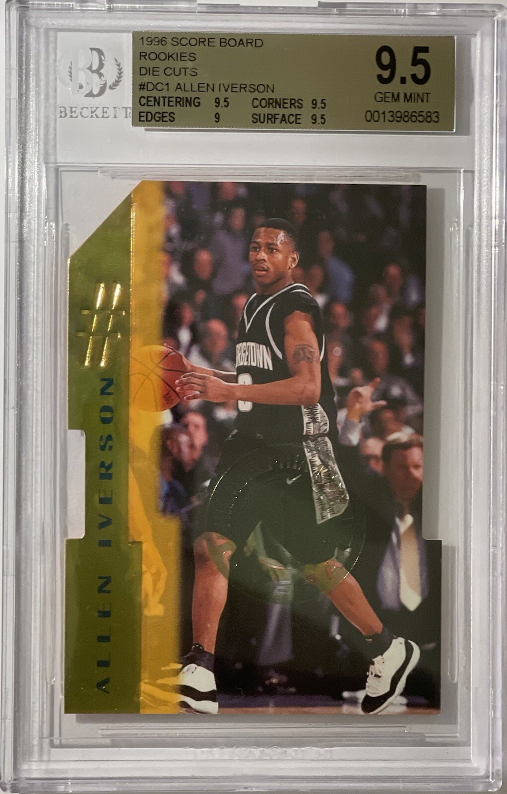 Allen Iverson - 1996 Score Board Rookies Die Cut DC1 BGS 9.5 GEM MINT ...