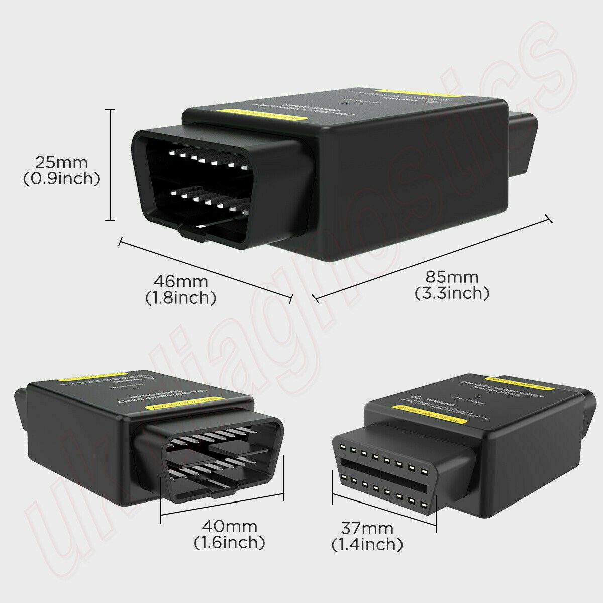 24V to 12V Car OBD2 OBD Power Supply Converter 16 Pin Adapter Connector ...