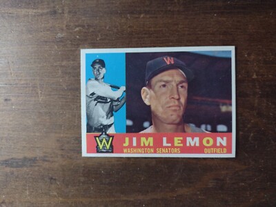 1960 Topps #440A Jim Lemon Washington Senators White Back Centered Exmt ...